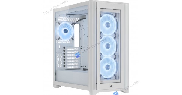 Corsair iCUE 5000X RGB Airflow Tempered Glass Mid-Tower Case True White